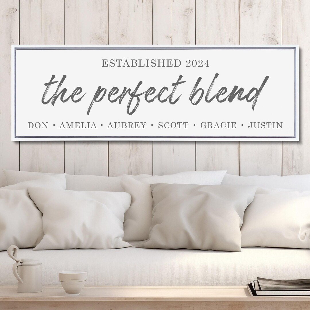 The Perfect Blend Sign, Blended Family Sign, Blended Family Gift - Etsy