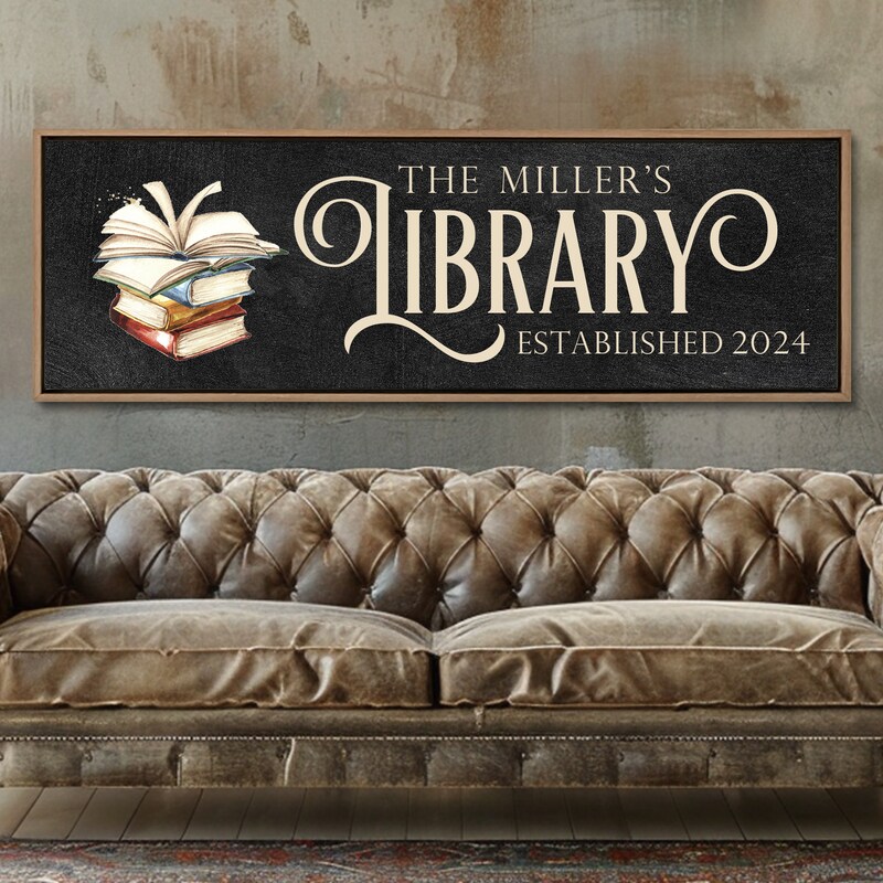 Custom Library Sign - Etsy