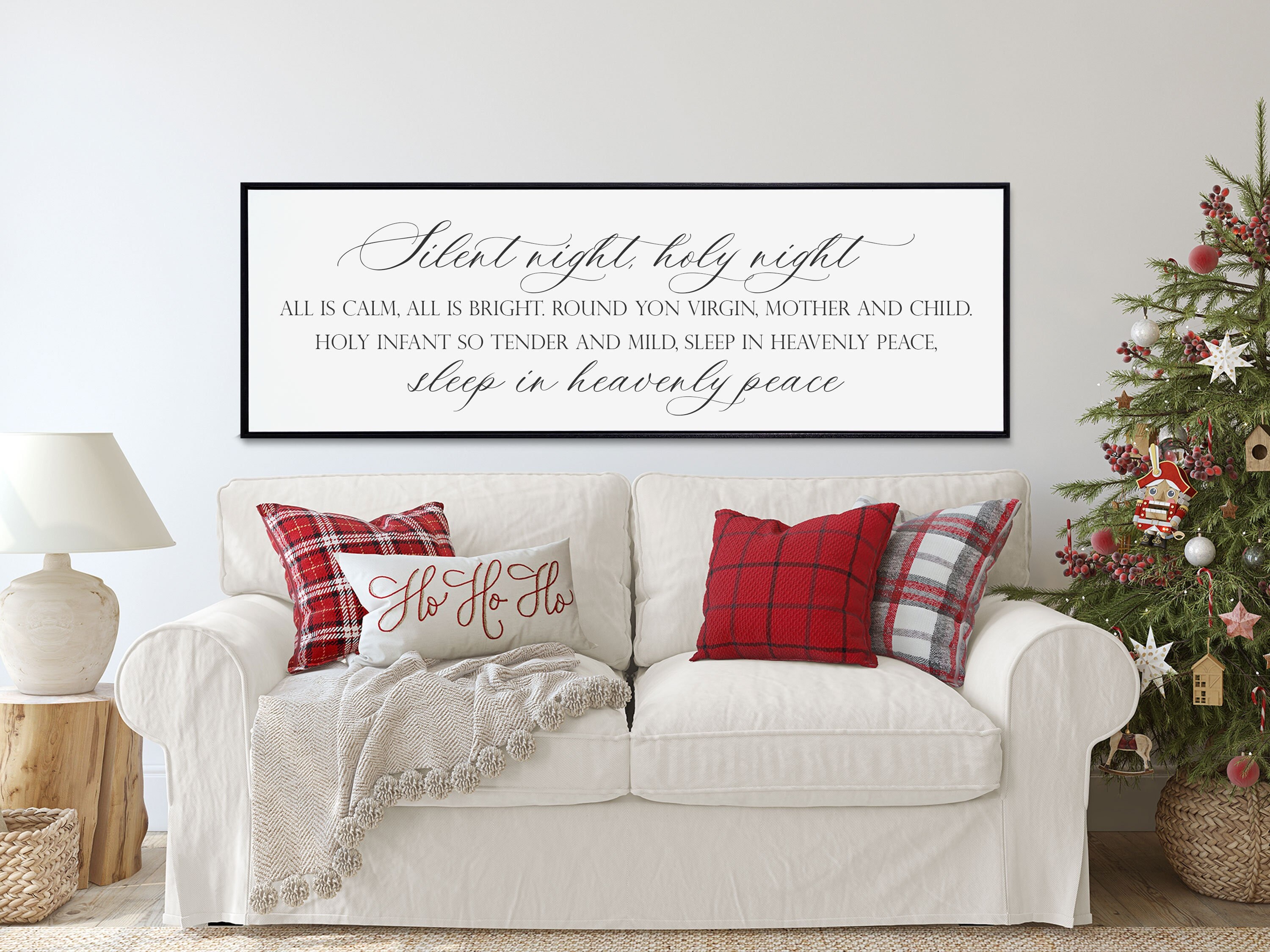 Christmas Sign Silent Night Sign Religious Christmas Decor | Etsy