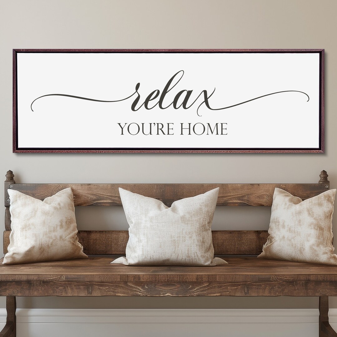 Entryway Sign, Relax You're Home Sign, Entryway Wall Decor - Etsy