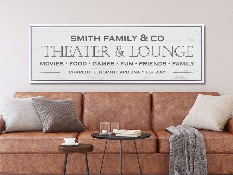 Custom Home Theater Sign Personalized Home Theater and Lounge - Etsy