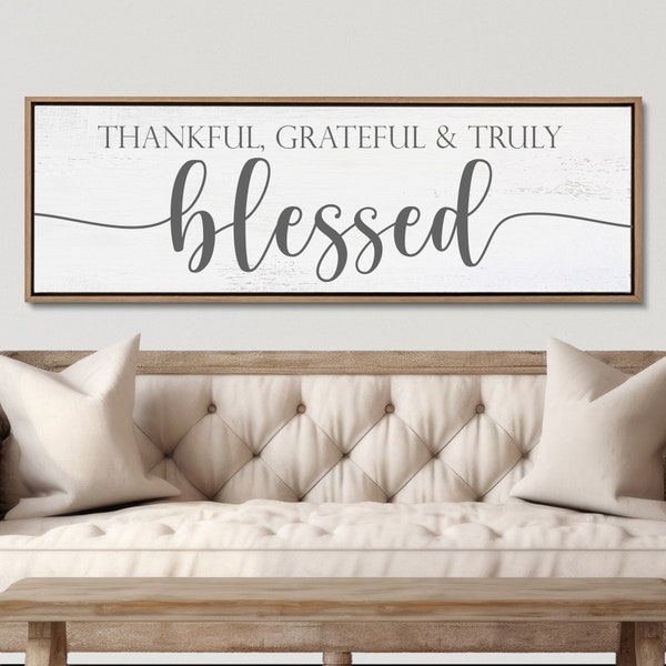 Grateful Thankful Blessed Sign - Etsy