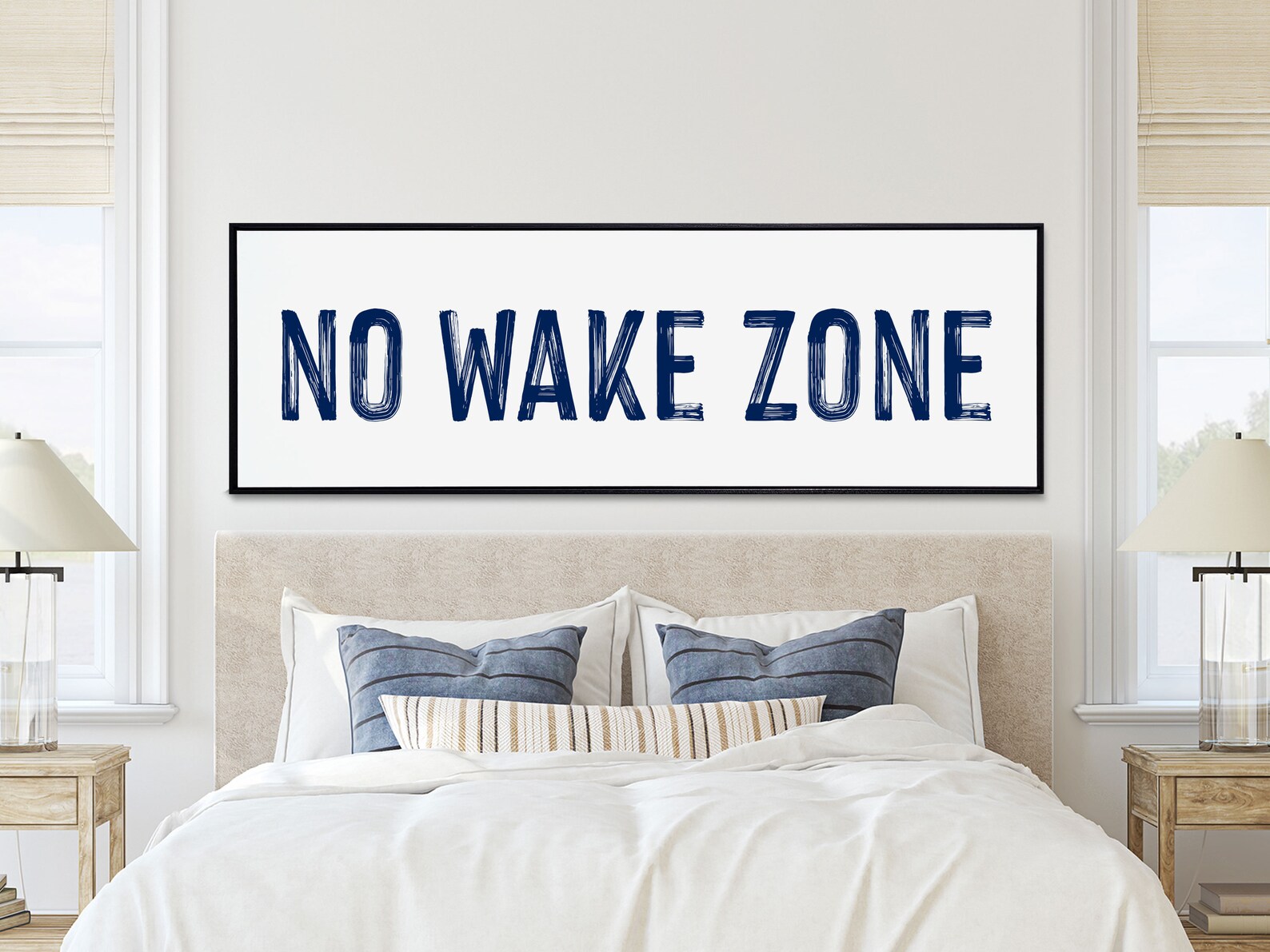 No Wake Zone Sign Sign Above Bed for Lake House | Etsy