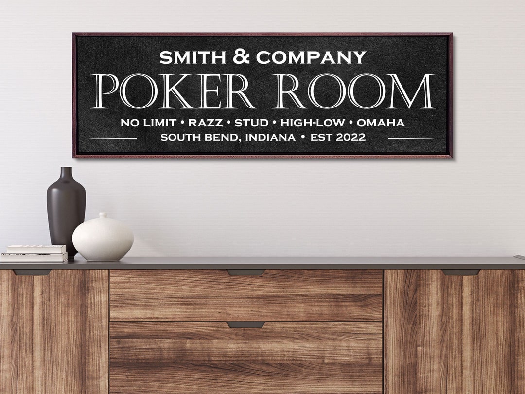 Personalized Poker Room Sign, Custom Poker Room Sign, Personalized ...