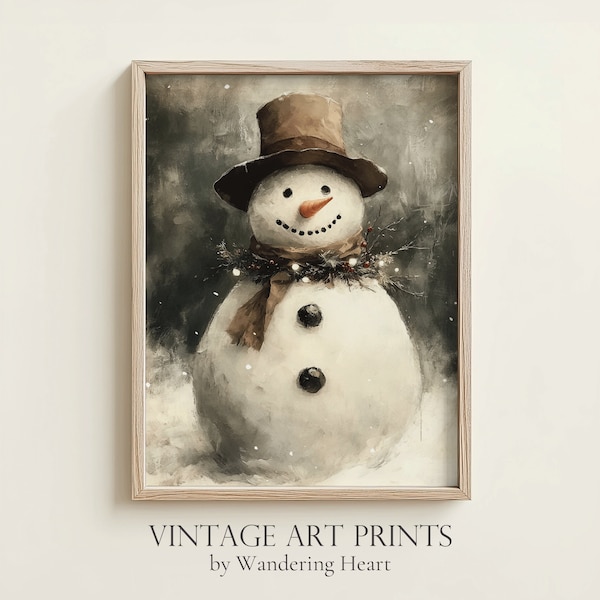 Snowman Print - Etsy