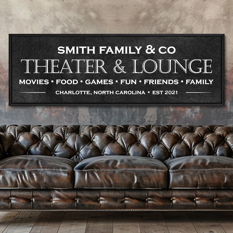 Theater Room Sign - Etsy