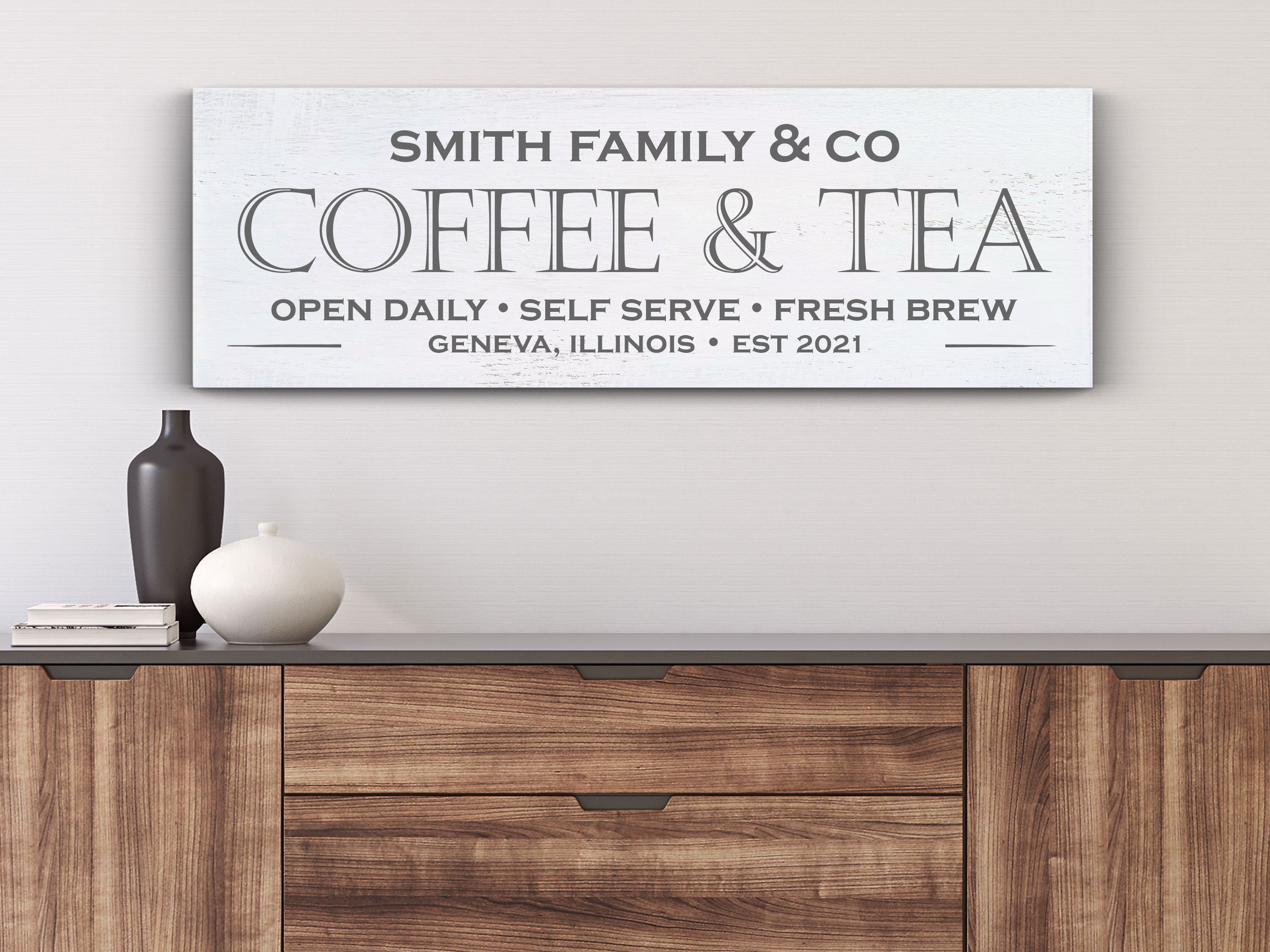 Custom Coffee and Tea Sign Personalized Coffee and Tea Sign | Etsy