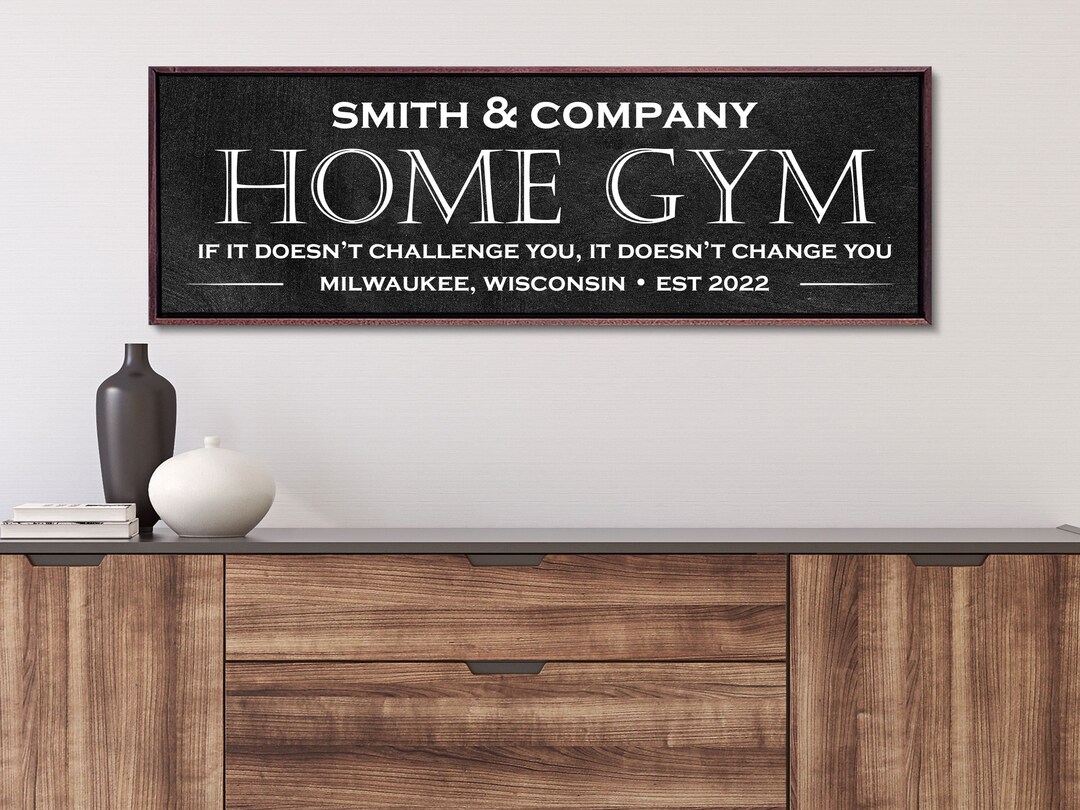 Custom Home Gym Sign, Personalized Home Gym Sign, Personalized Decor - Etsy