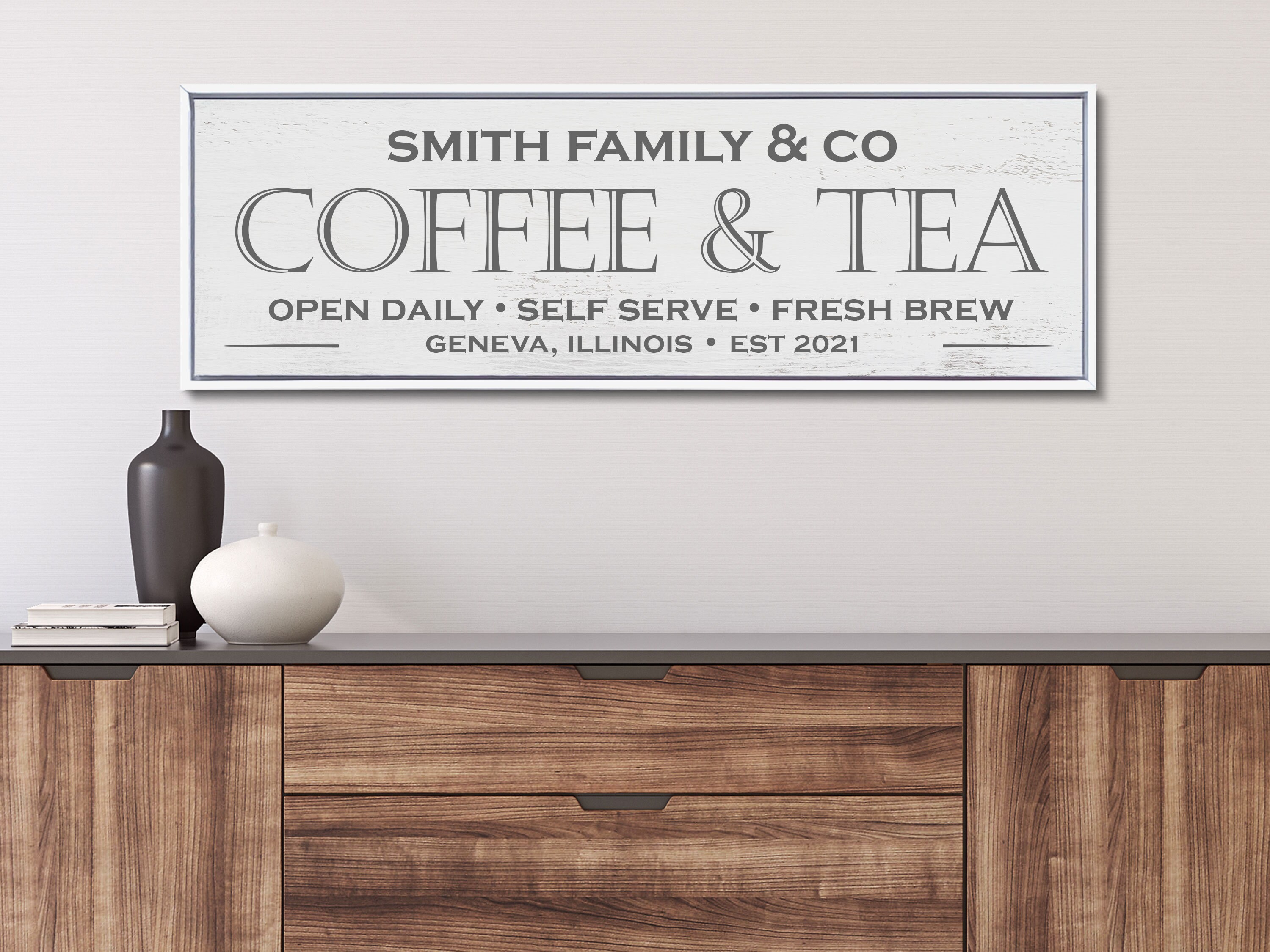 Custom Coffee and Tea Sign Personalized Coffee and Tea Sign | Etsy