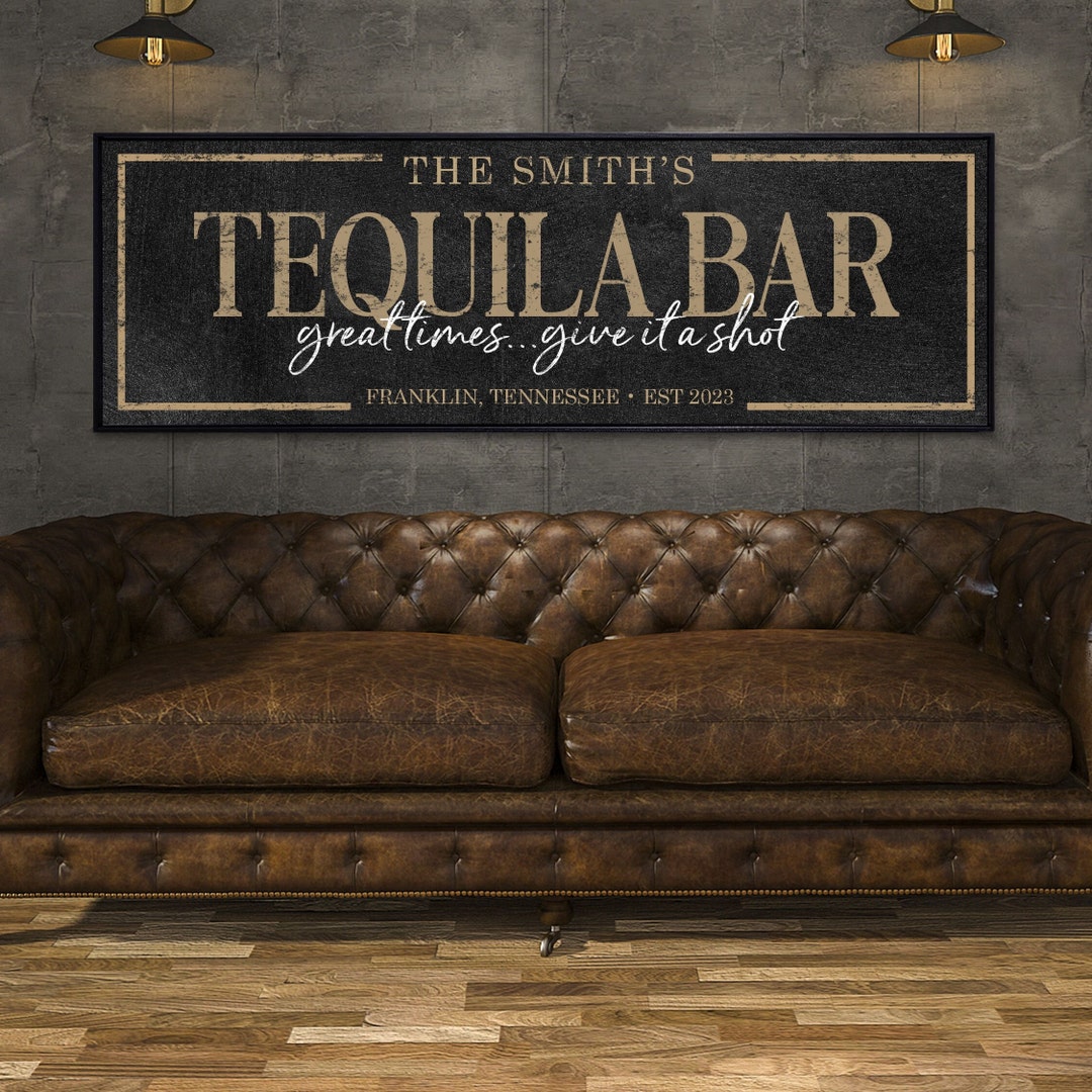 Personalized Tequila Bar Sign, Home Tequila Bar Decor, Tequila Bar Wall ...