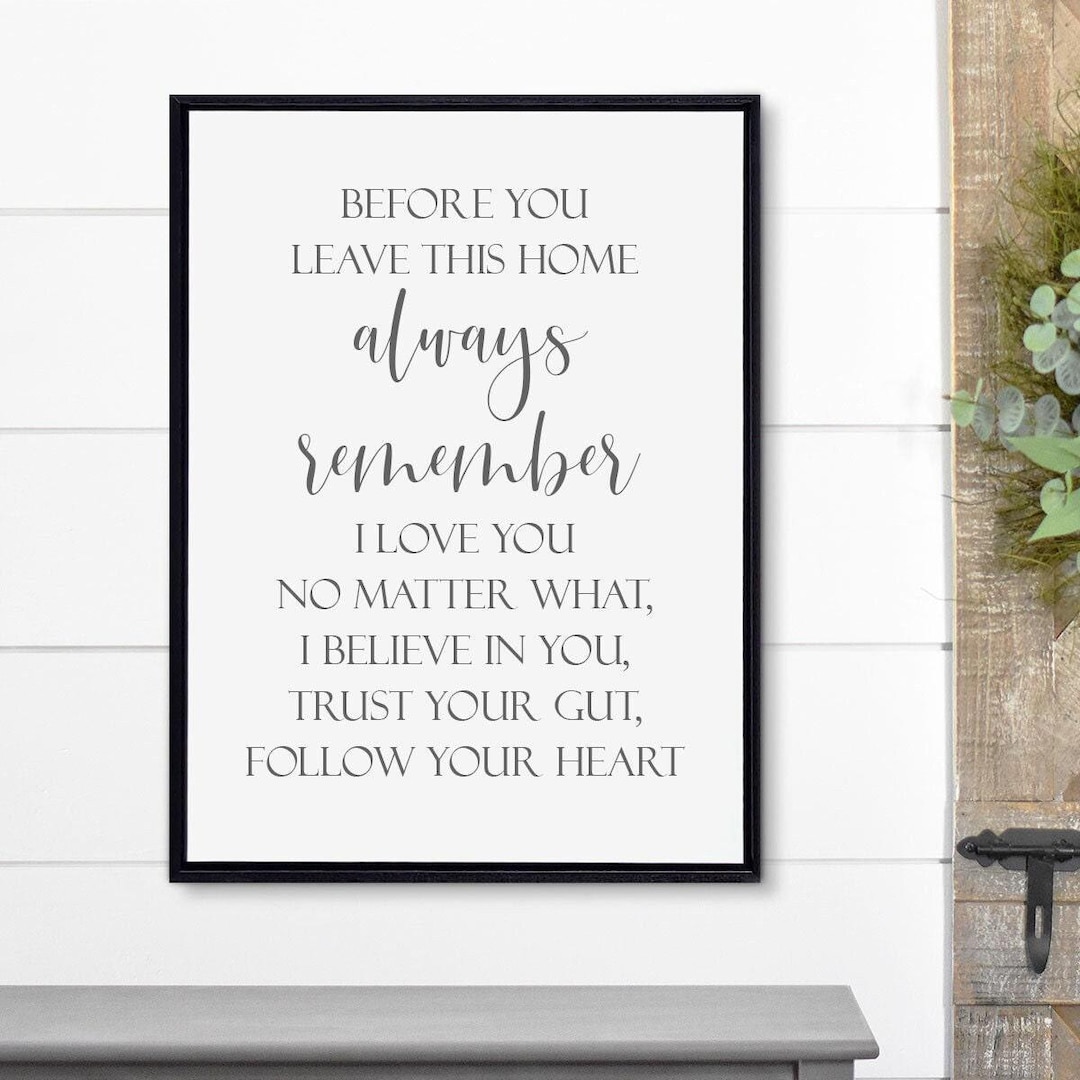 Before You Leave Home Canvas Sign, Graduation Gift - Etsy