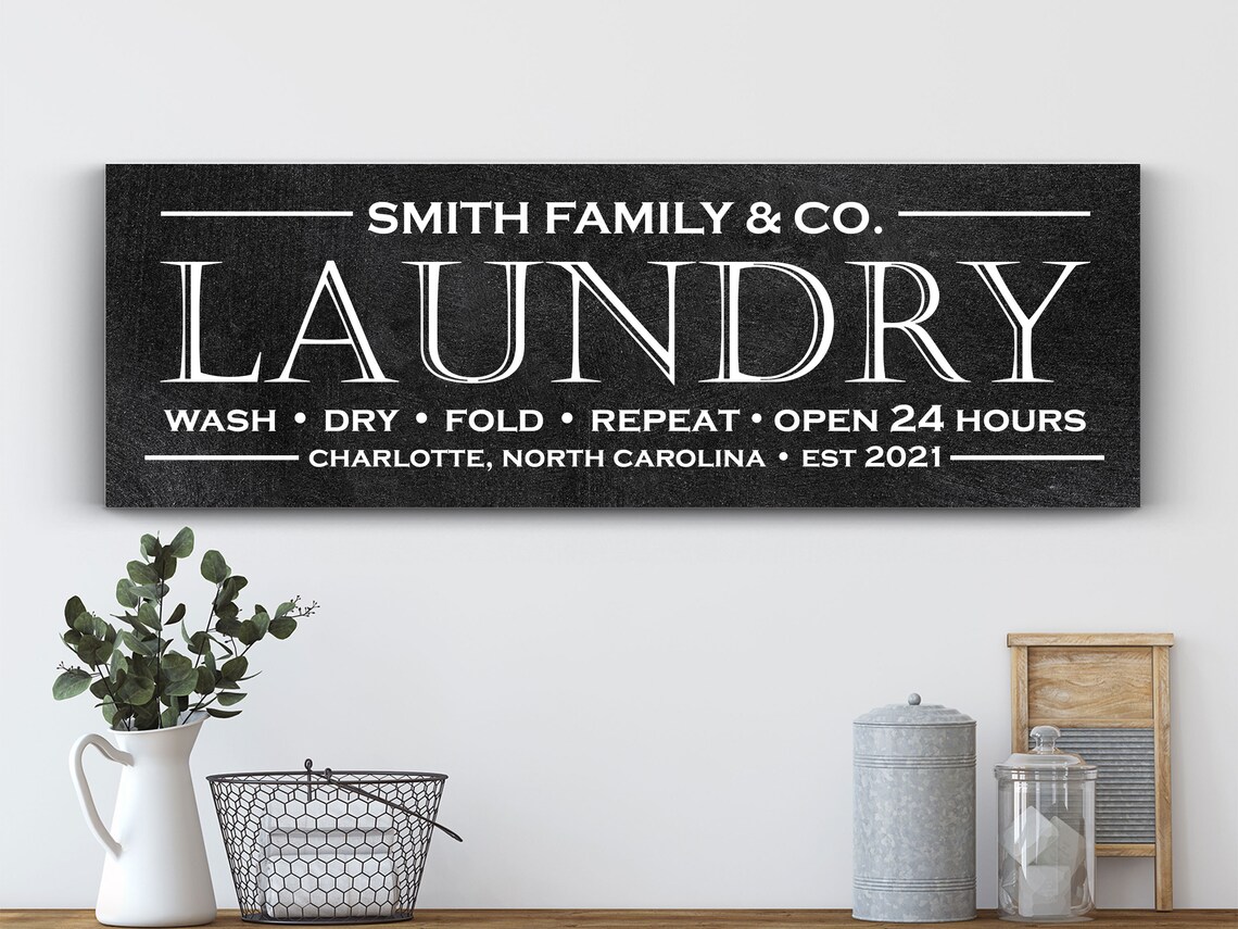 Laundry Room Sign Laundry Room Decor Personalized Laundry - Etsy