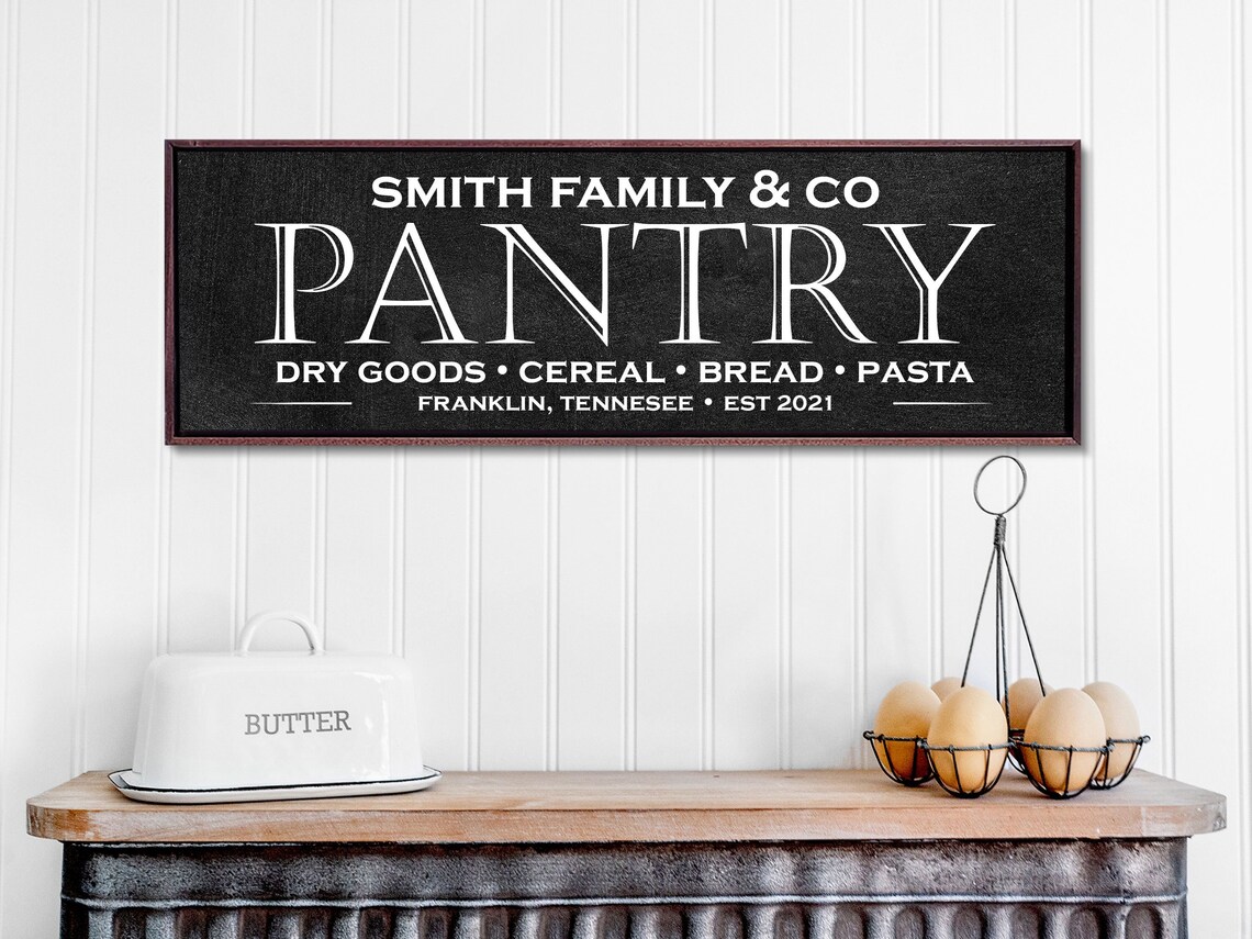 Personalized Pantry Sign Custom Pantry Sign Personalized - Etsy