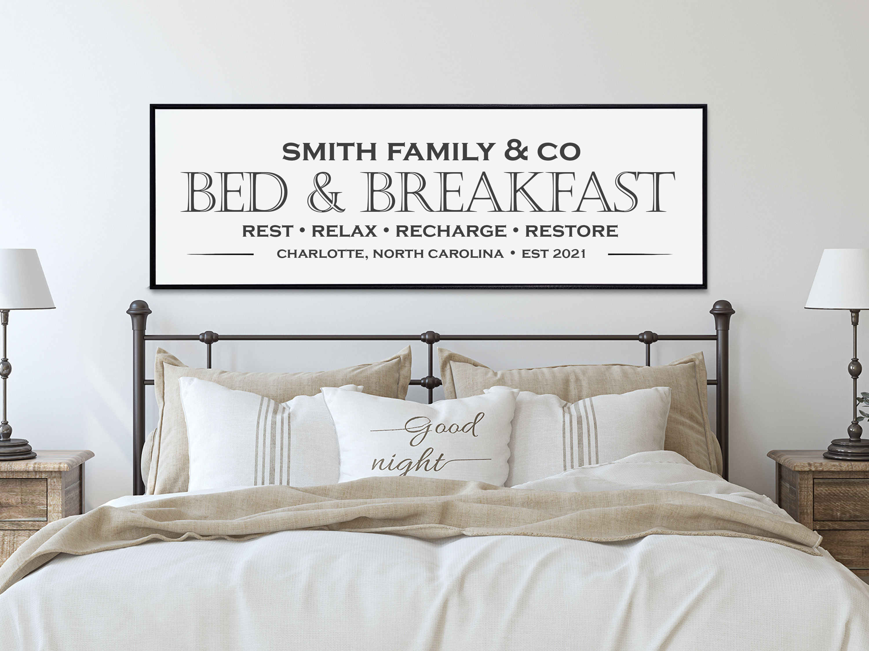 Personalized Bed and Breakfast Sign Custom Bed and Breakfast | Etsy