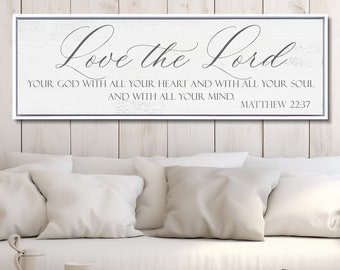 Love the Lord Your God Sign Scripture Sign Matthew 22:37-39 Wood Signs ...