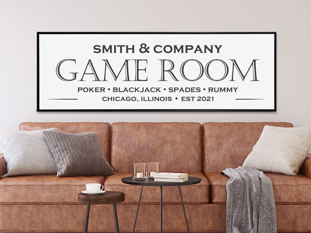Custom Game Room Sign, Home Game Room Sign, Personalized Decor - Etsy