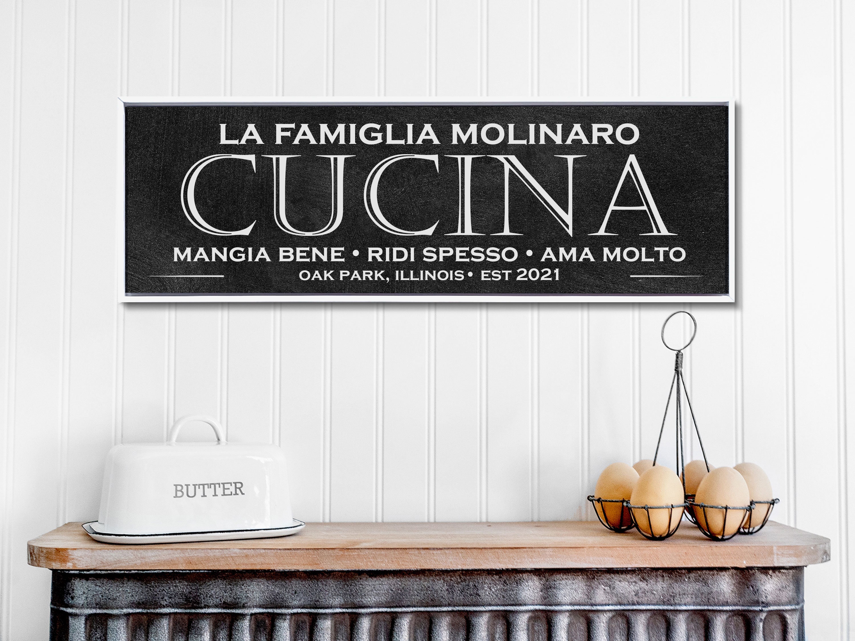 Personalized Kitchen Sign Cucina Sign Italian Kitchen Sign - Etsy