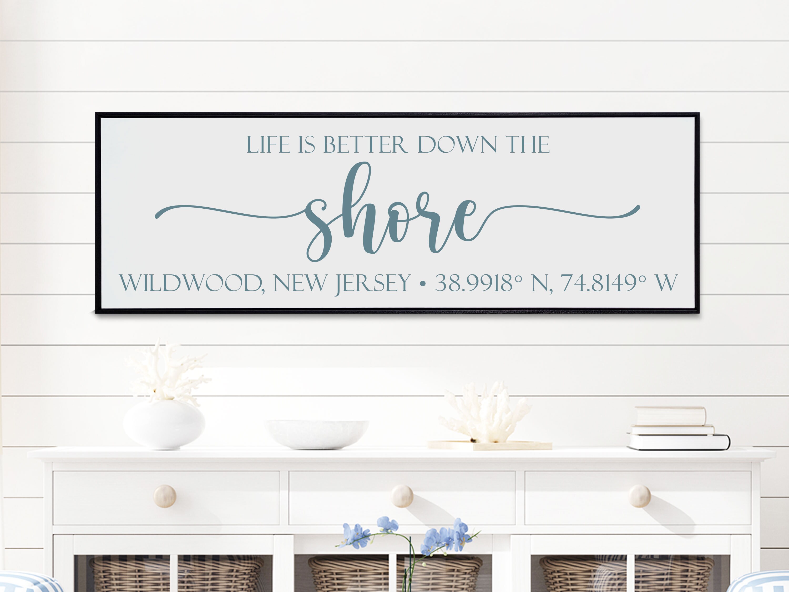 Beach House Sign Shore House Sign Life is Better Down the | Etsy