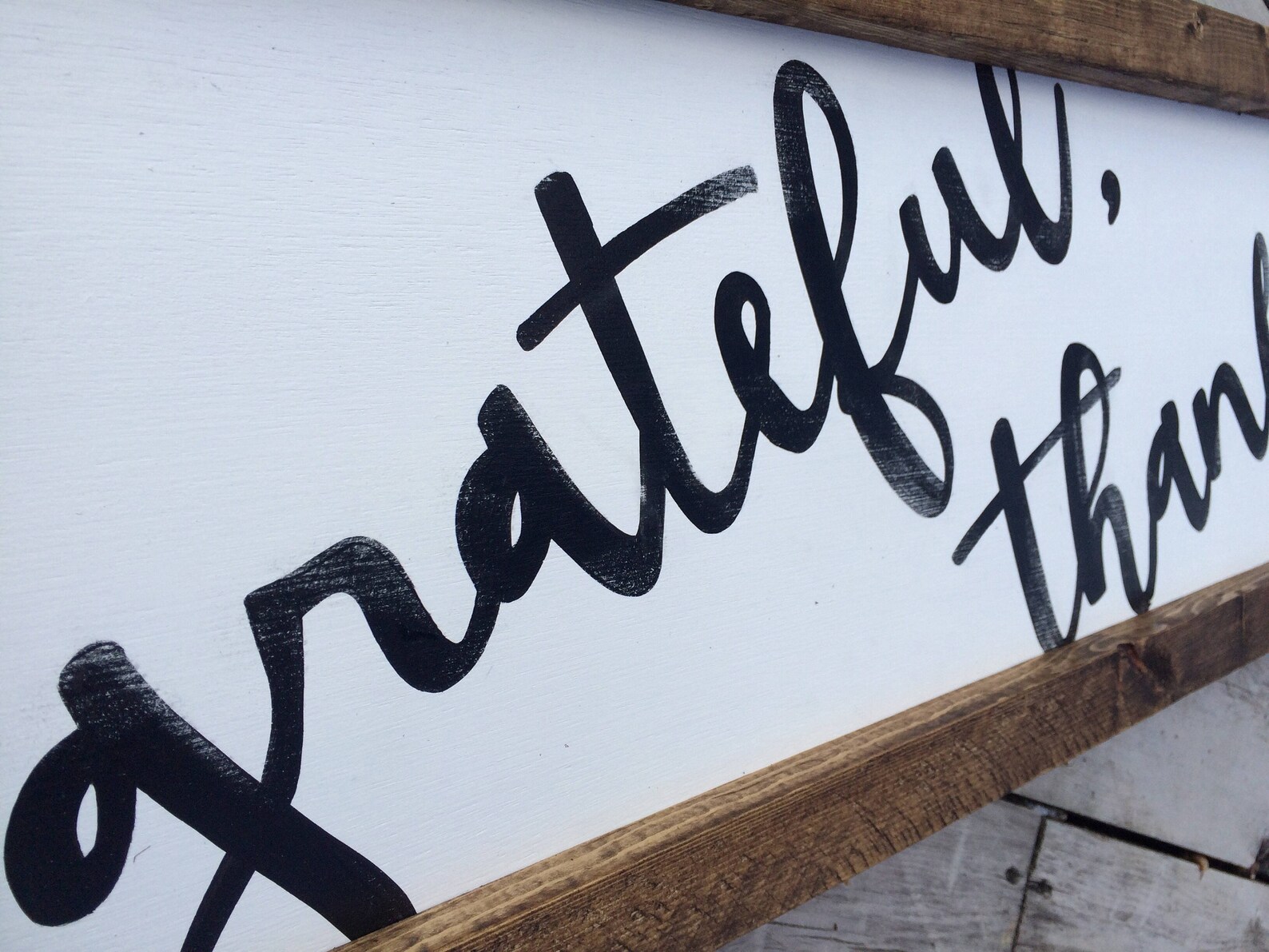 Large Grateful Thankful Blessed Sign. Horizontal Sign - Etsy