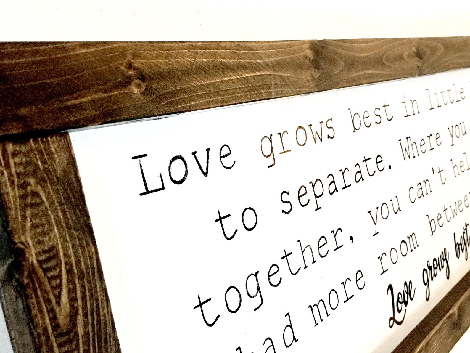 Love Grows Best in Little Houses Sign. Large Horizontal 4 Ft - Etsy
