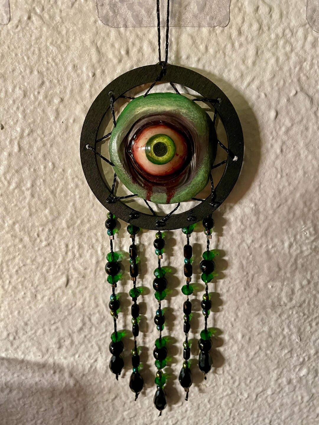 Creepy Green Eye Scream Catcher Dream Catcher - Etsy