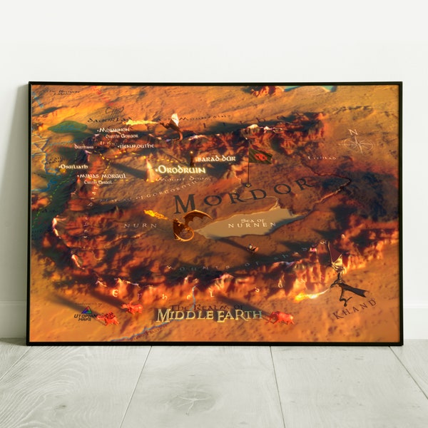 Map of Mordor - Etsy