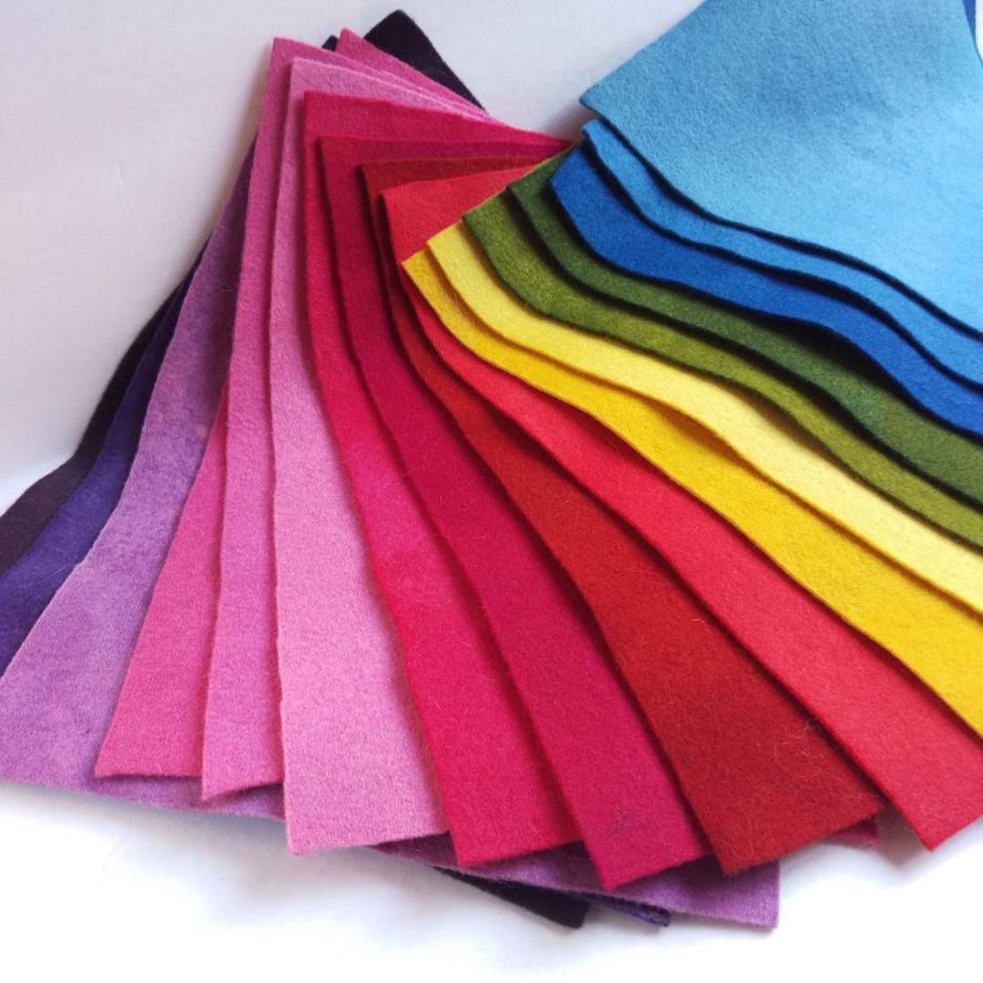 All-naturally Dyed 100% Wool Felt Sheets/ Yardage, Over 30 Shades ...