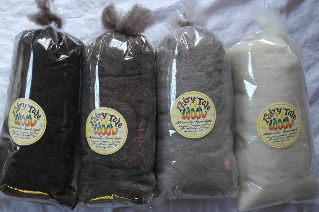 Natural Wool Roving- the Basics, 100g Single Shade - Etsy
