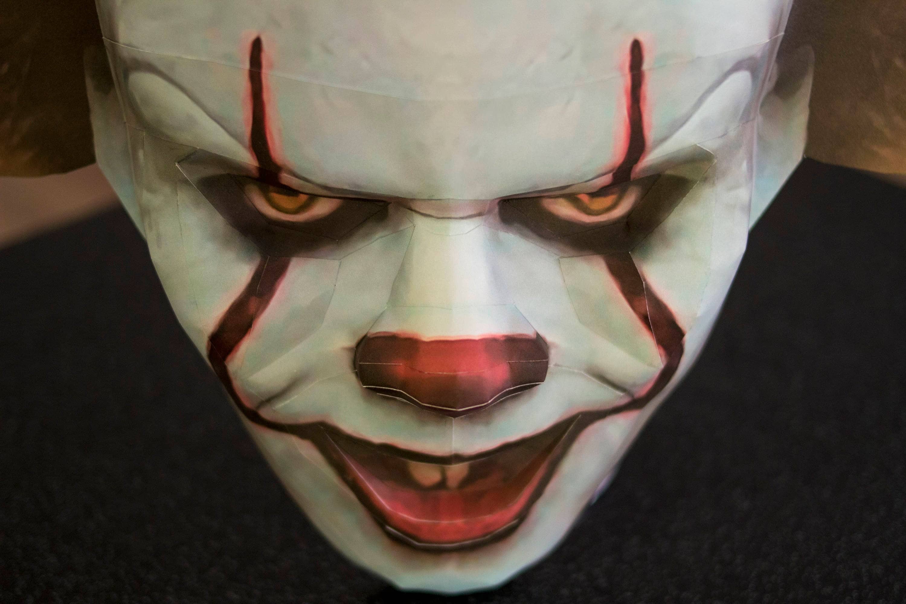 Pennywise 3D Mask | Paper Mask - Etsy