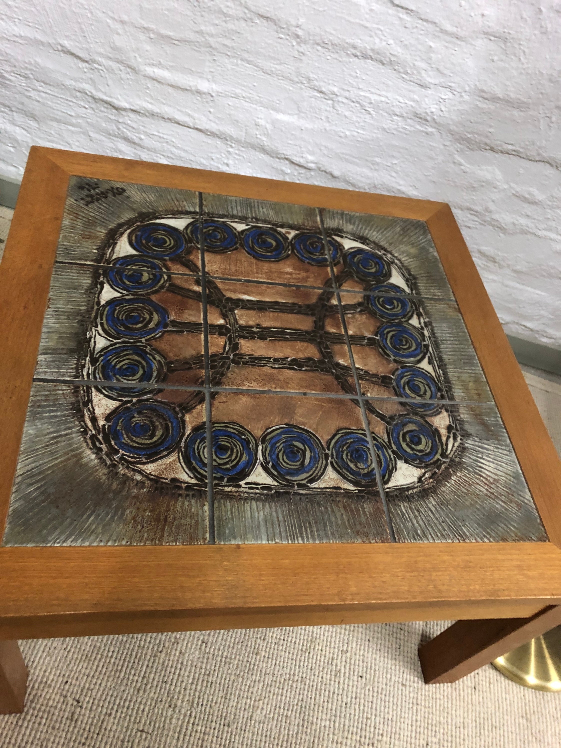 Vintage Tisch Kacheltisch Teakholz Made in Denmark Ox Art | Etsy