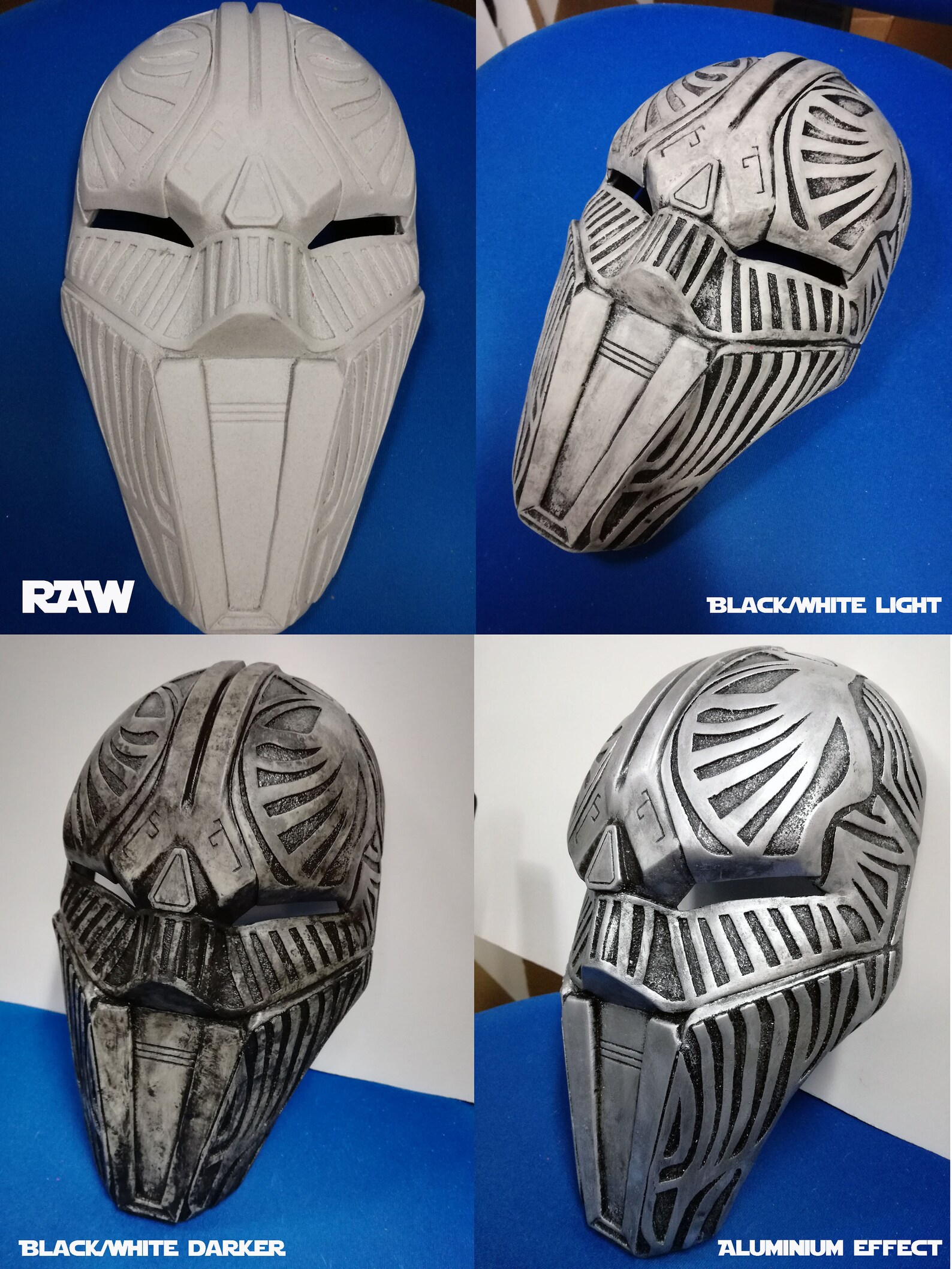 Darth Sith Knighs Acolyte Mask / Helmet Complete V2 Raw Cast - Etsy