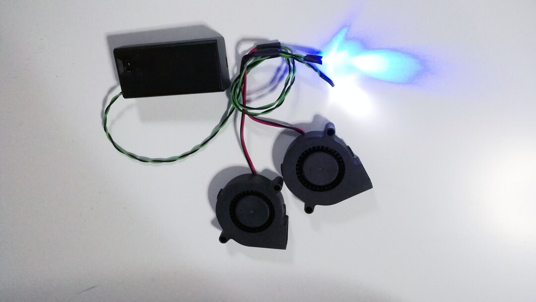 Custom Leds Kit With 2 Leds + 2 Fans, Color/battery Holder - Etsy