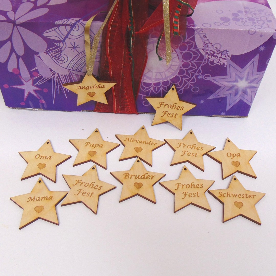 5 Zack Star 5 Cm With Name Engraving Personalized Gift for - Etsy