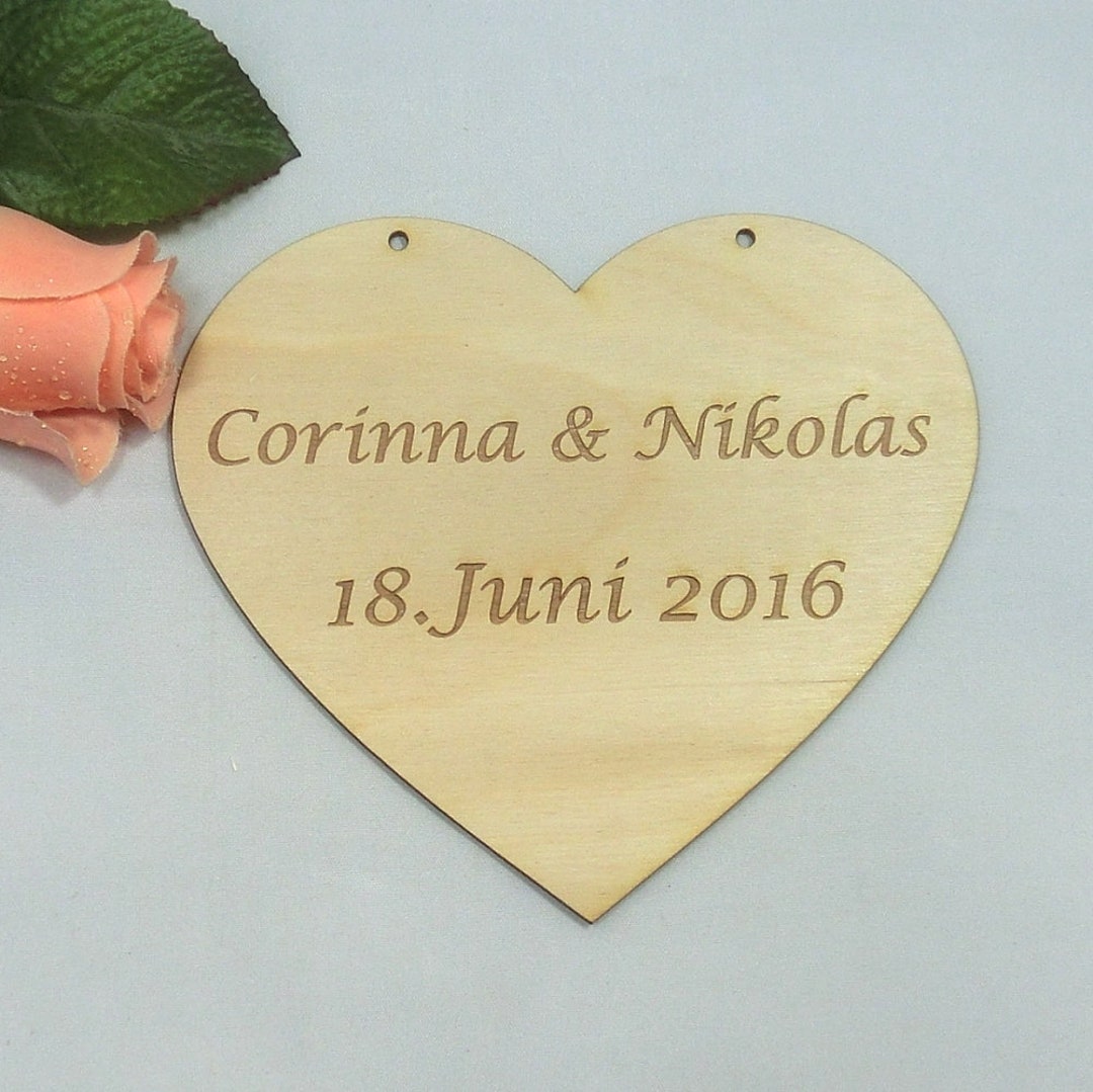 Jumbo Wooden Heart 14 Cm Hearty Gift Idea Own Engraving Possible - Etsy