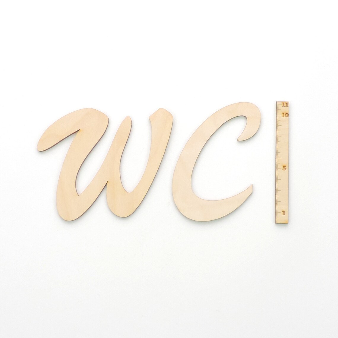 WC Wooden Letters 10 Cm Bath Decoration for Your - Etsy