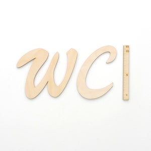 WC Wooden Letters 10 Cm Bath Decoration for Your - Etsy