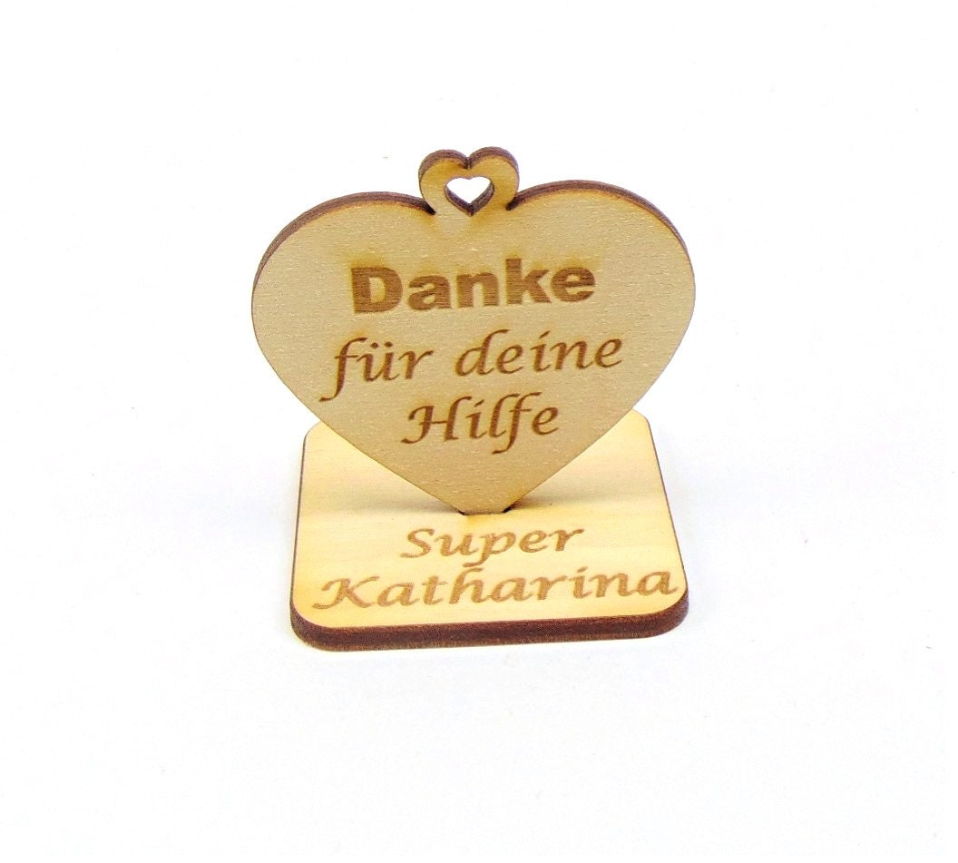 Danke Für Deine Hilfe Aufsteller Personalisiert Kleine Etsy