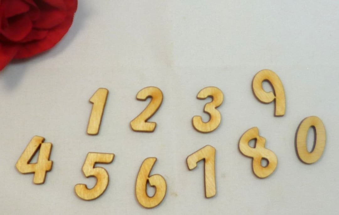 Wooden Numbers Numbers Made of Wood 3 Cm Natural Numbers Set Price to ...
