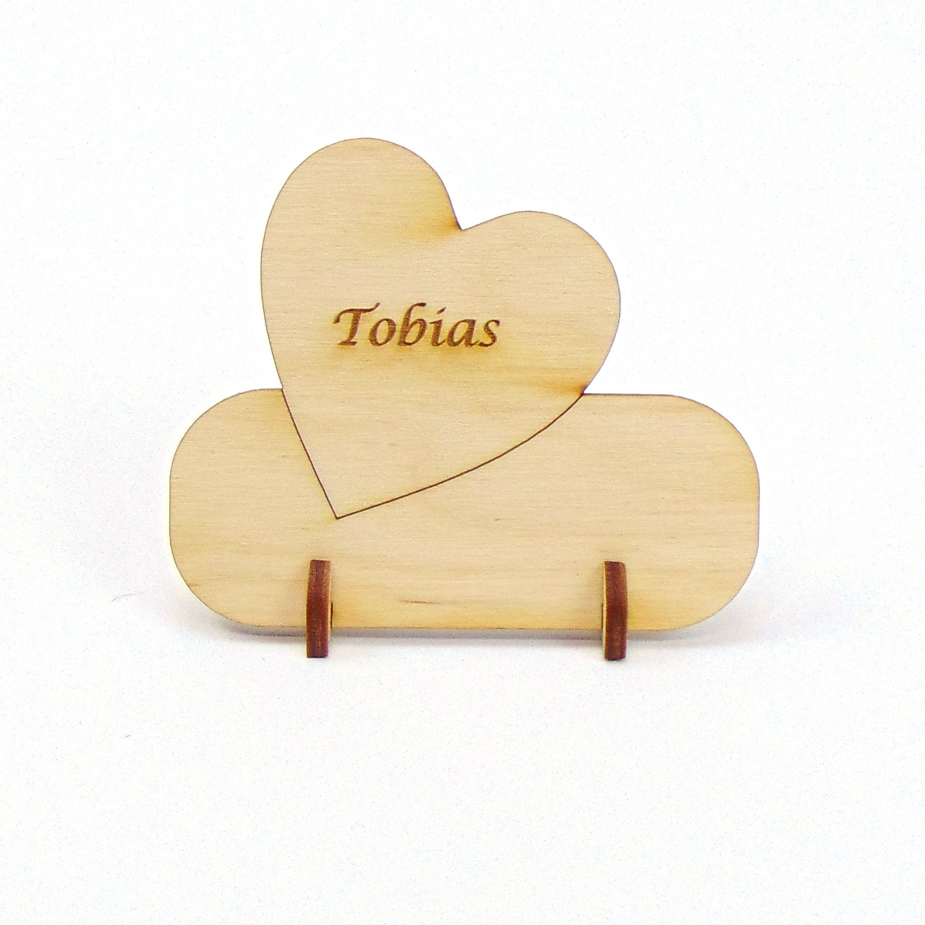 Place Card Name Plate a Heart for Weddings Place Card Heart | Etsy