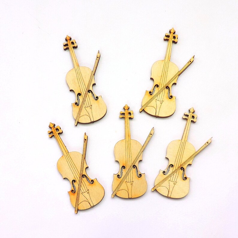 Violin 7 Cm 5 Piece Wood Gift for Violin Player Musician - Etsy