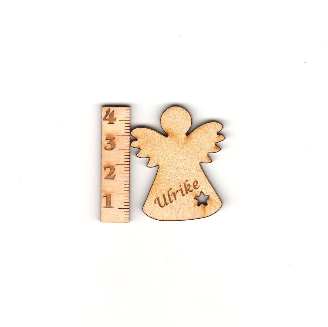 Guardian Angel 4 Cm Made of Wood, Name Engraving, to Hang Angel Gift ...