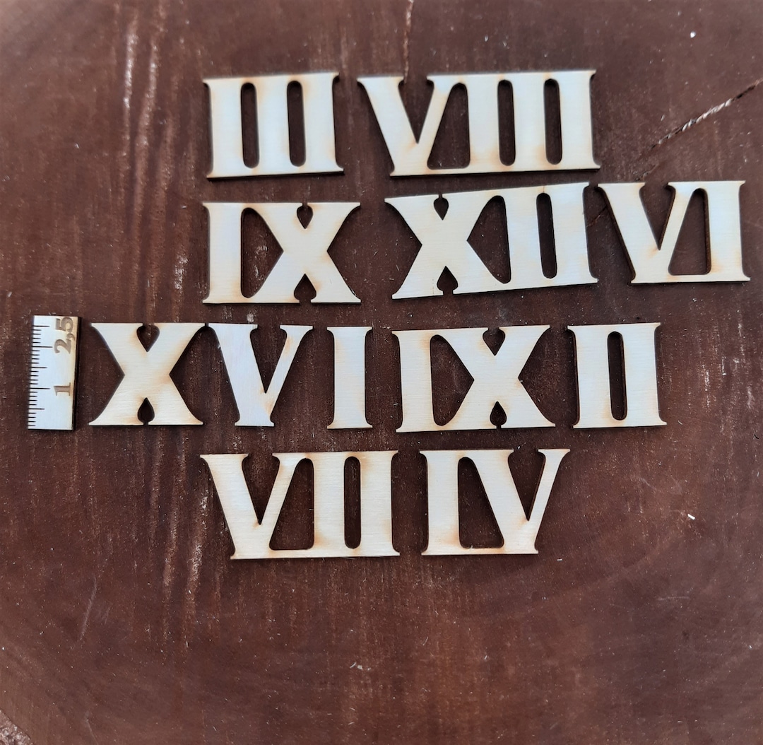 Wooden Roman Numerals / Numerics 25 Mm High for Handicrafts - Etsy