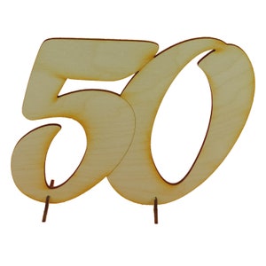 Wooden Number 50 for Birthdays, Decoration, or Present - Etsy