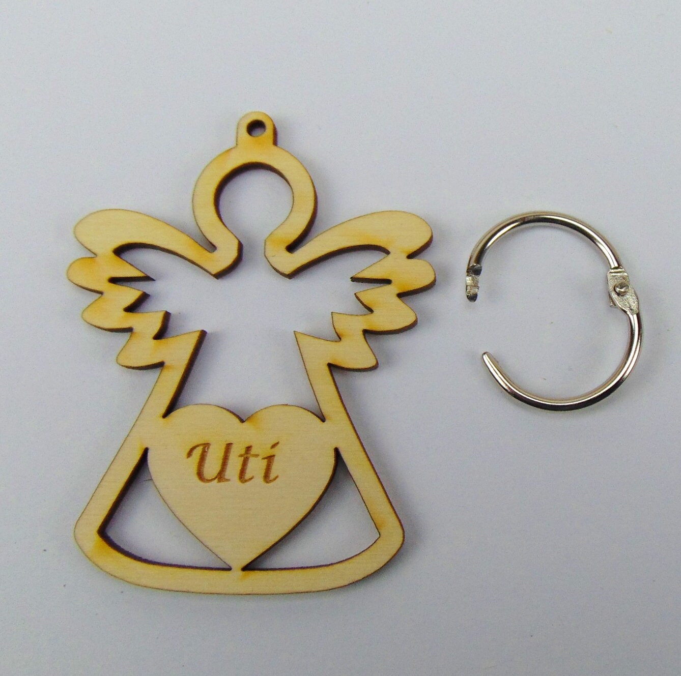 Guardian Angel 7 Cm Wood Angel Lucky Charm Own Engraving | Etsy