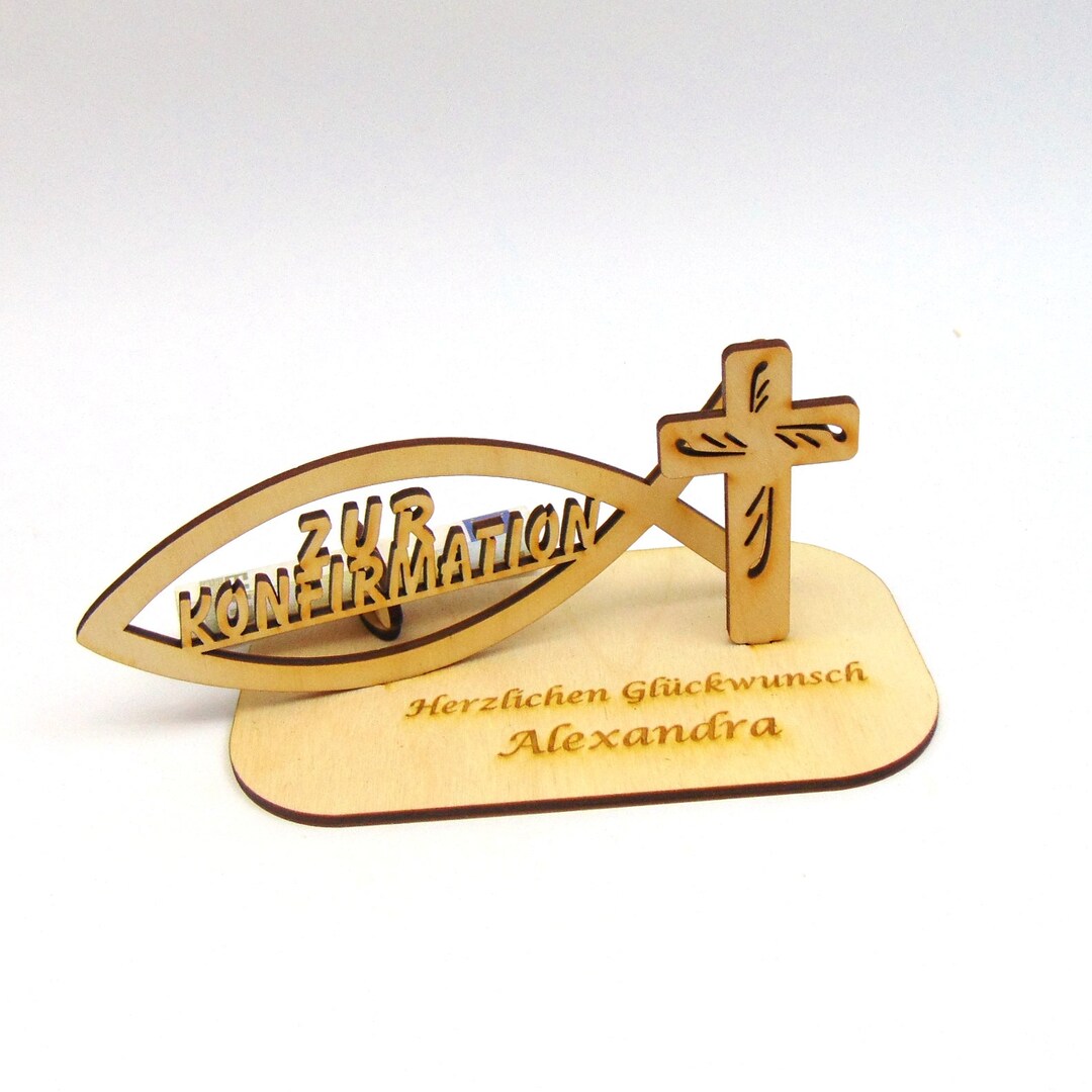 Money Gift for Confirmation, Money Gift With Name Engraving, Christian ...