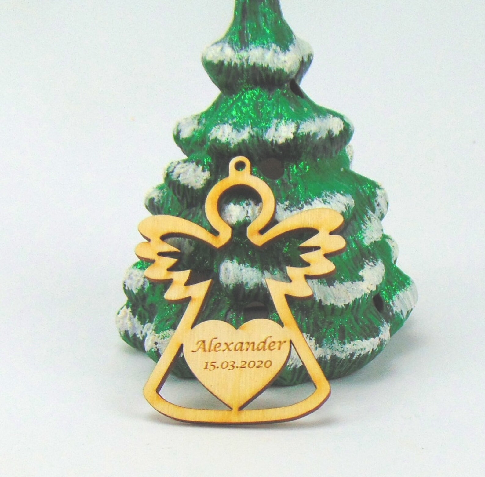 Guardian Angel 7 Cm Wood Angel Lucky Charm Own Engraving | Etsy