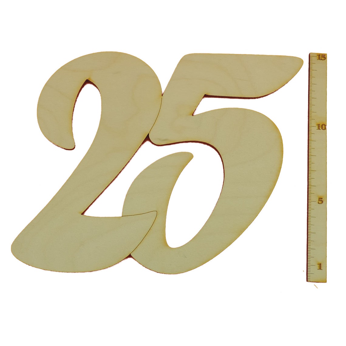 Holzzahl 25 zum Hinstellen 15 cm hoch Geburtstag Jubiläum | Etsy