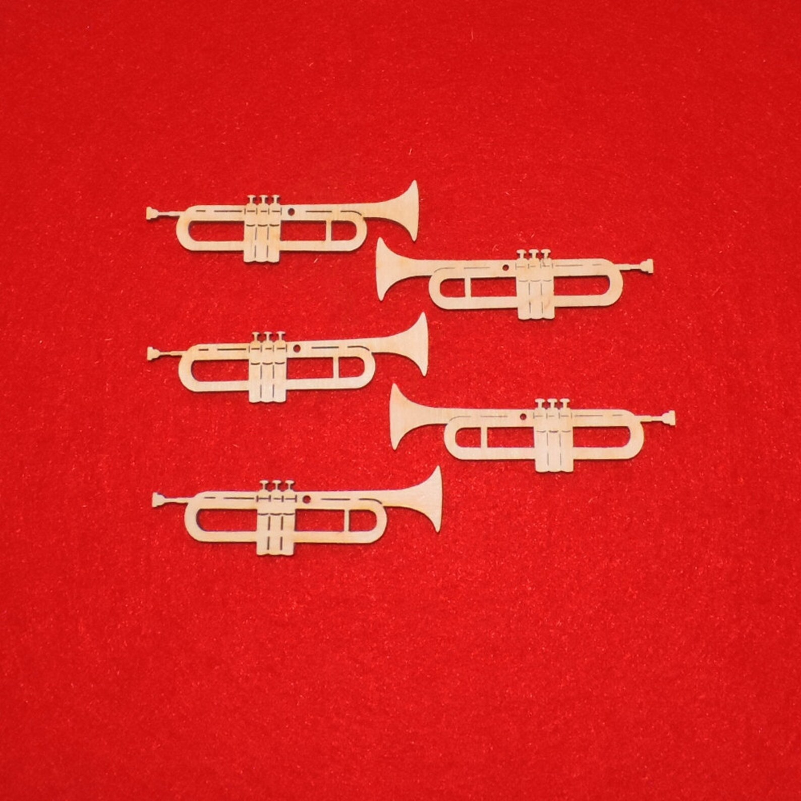 Trumpet 7 Cm 5 Pieces Wood Gift Idea Trumpeter - Etsy