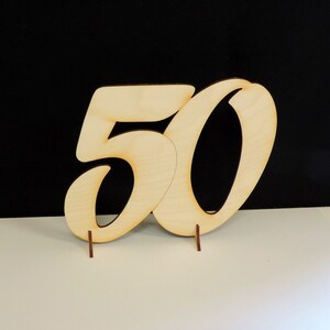 Wooden Number 50 for Birthdays, Decoration, or Present - Etsy