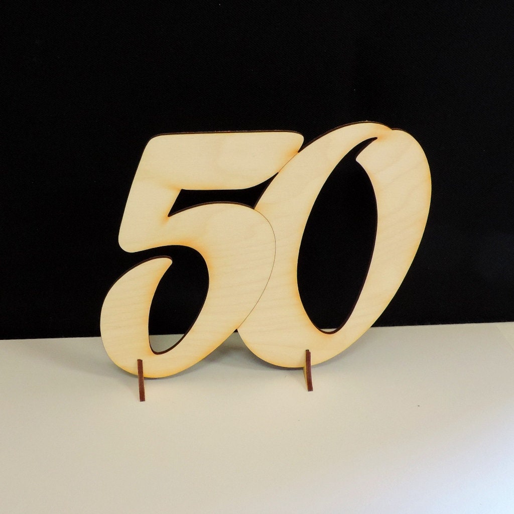 Wooden Number 50 for Birthdays Decoration or Present - Etsy